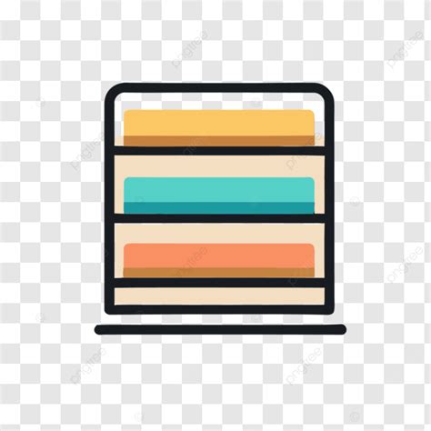 bookshelf icon flat vector illustration a simplistic colorful icon of