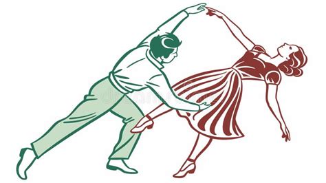 Elegant Dancing Couple Ballroom Dance Partners Vector Design Generative Ai Stock Vector