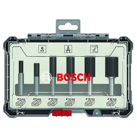 Фрезер за дърво профилен комплект опашка Bosch ф 8 мм 6 бр прави