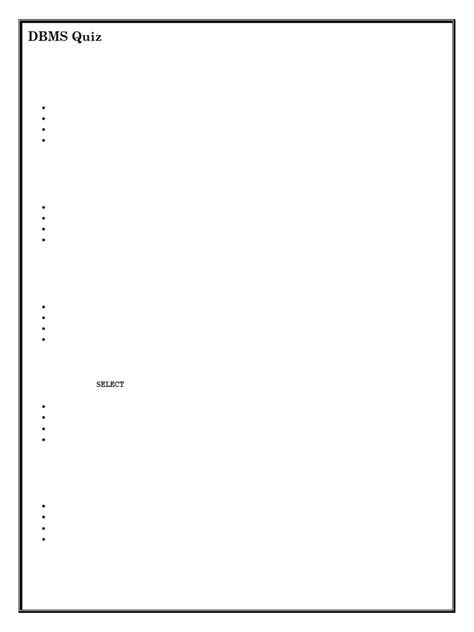 Dbms Quiz Pdf Databases Relational Database