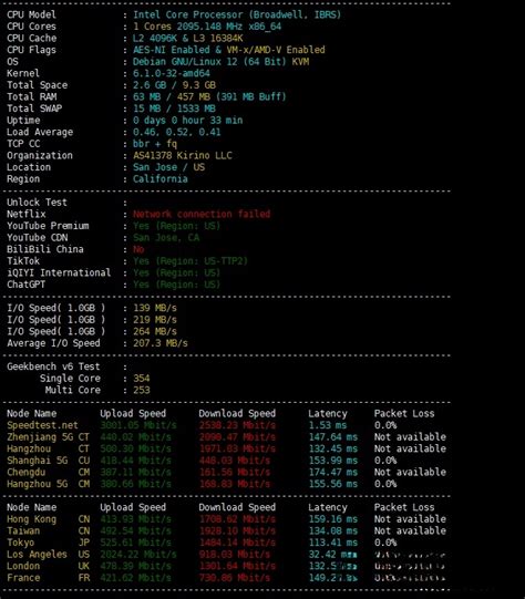 Cloudsilk美国圣何塞 大陆优化bgp（4837）套餐测试记录，三网速度、延迟和流媒体解锁情况 主机宝贝