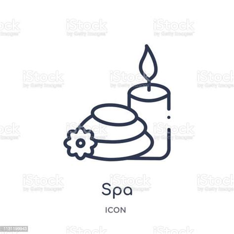 뷰티 아웃 라인 컬렉션에서 선형 스파 아이콘입니다 얇은 라인 스파 벡터 흰색 배경에 고립입니다 스파 트 렌 디 일러스트레이션 0명에 대한 스톡 벡터 아트 및 기타 이미지