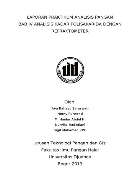 Kadar Gula Dengan Refraktometer End Pdf Free Pdf