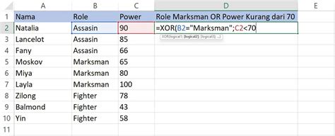 Cara Menggunakan Fungsi Xor Excel Tutorial Excel Lengkap