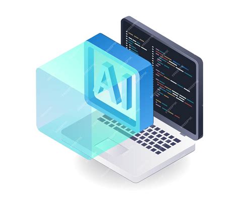 Premium Vector Programmer Cooperation With Artificial Intelligence