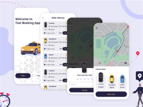 aber taxi app ui kit figma