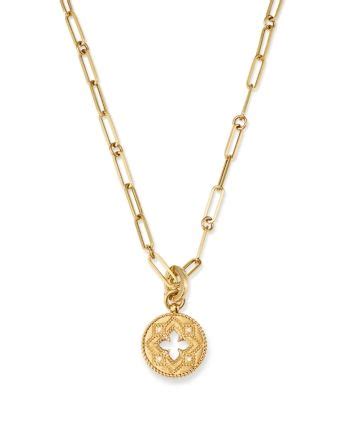 Roberto Coin 18K Yellow Gold Venetian Princess Diamond Open Floral