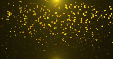 Golden Luxury Bokeh On Particles Floating In The Air Dust And Glitter Particles Background