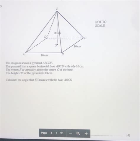 Solved 3 NOT TO SCALE The Diagram Shows A Pyramid ABCDE The Pyramid