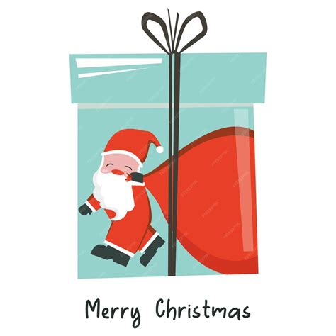 Premium Vector Santa Claus Merry Christmas Card Design Image