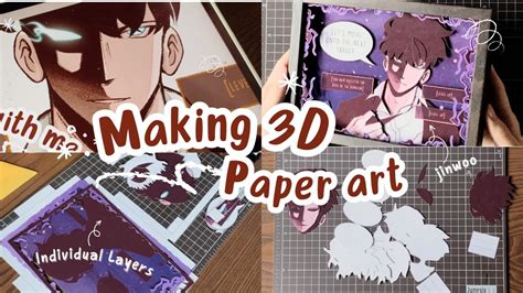 Making Paper Art ♡ Jinwoo From Solo Leveling ♡ Paper Craft And Diy