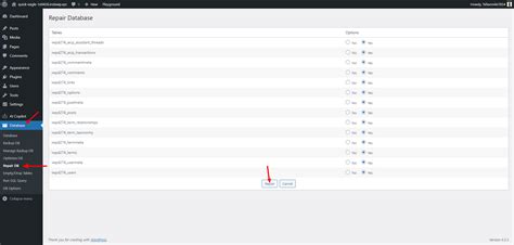 How To Repair Wordpress Database