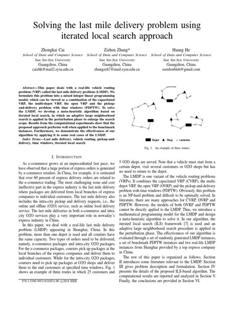 Solving The Last Mile Delivery Problem Using Iterated Local Search