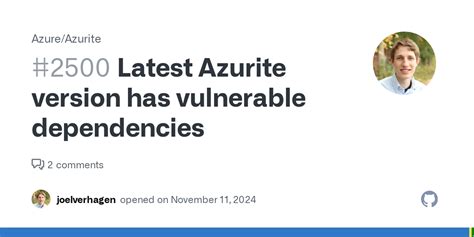 latest azurite version has vulnerable dependencies · issue 2500