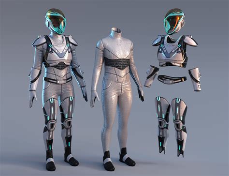 Texture Expansion For Sci Fi Guard Outfit For Genesis 9 Daz 3D