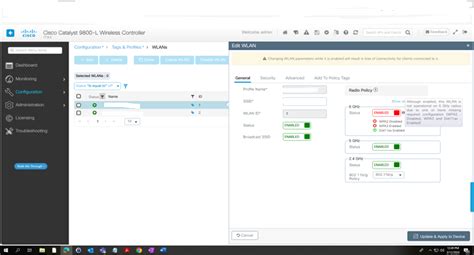 although enabled the wlan is not operational on 6ghz radios cisco community