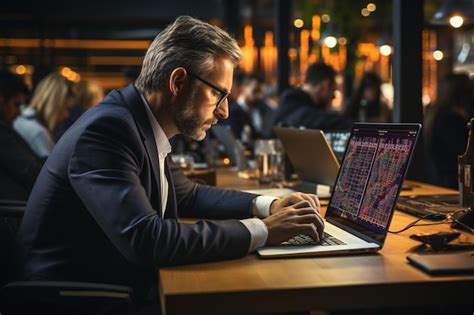 Premium Photo | Hedge fund trader analyzing market trend while sitting ...