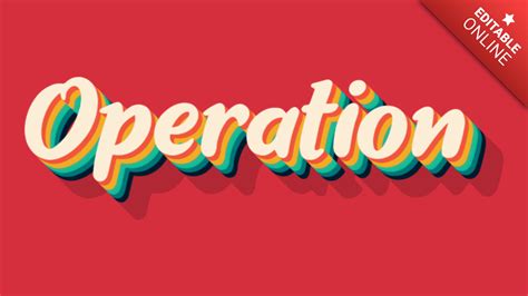 Operation Text Effect Generator Textstudio