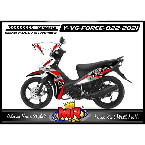 Jual Stiker Decal Motor Yamaha Vega Force SemiFull Decal Racing Elegan