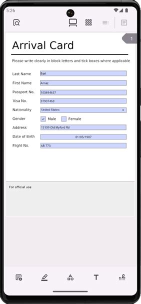 Fill In Interactive Forms In Devexpress Pdf Viewer For Net Maui Net