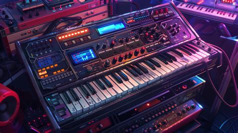 Retro Synth Keyboard Hd Wallpaper