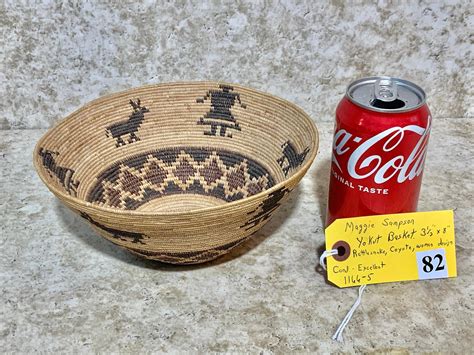 At Auction Maggie Sampson Yokut Basket