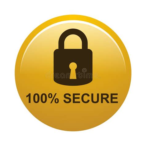 100 Secure Button Stock Vector Illustration Of Illustration 122532801