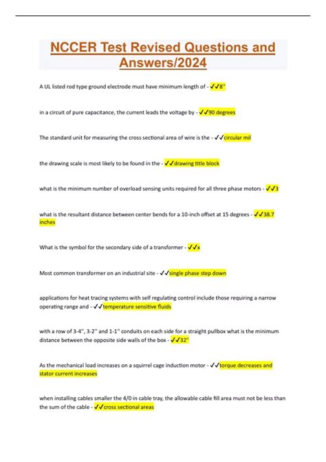 Nccer Test Revised Questions And Answers2024 Nccer Plumbing Level 1