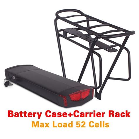 Ebike 36V 48V Rear Rack Battery Box And Double Layer Luggage Rack Emotoer