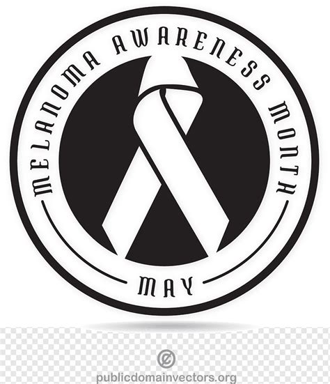흑색종 암 리본 스티커 Png Pngwing