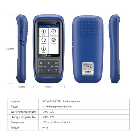 Xtool Tp150 Tire Pressure With 315and433 Mhz Sensor Monitoring System Obd2 Tpms Scanner Tool