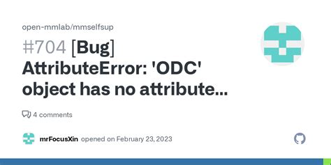Bug Attributeerror Odc Object Has No Attribute Module · Issue