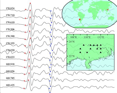 Observed Seismograms And Picks Of Pkikp Red Filled Circle And Ppkikp