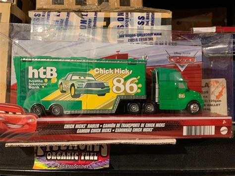 Disney Pixar Cars Chick Hicks Htb Hauler Mattel Scala 155 Nuovo Con