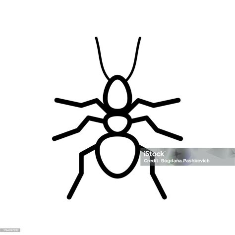 Vector Ant Line Icon Editable Stroke Insect Illustration Minimal Design