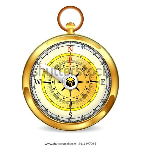 Realistic Wind Compass Kabah Direction Al Stock Illustration 2411697065 Shutterstock