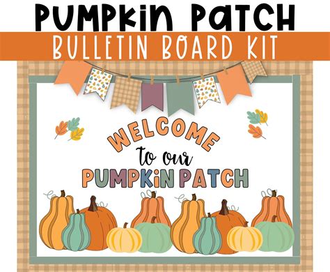 Welcome To Our Pumpkin Patch Bulletin Board Kit Fall Bulletin Board Boho Pumpkin Classroom