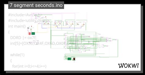 7 Segment Seconds Ino Copy Wokwi ESP32 STM32 Arduino Simulator