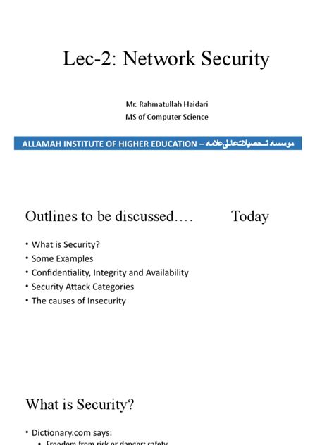 Lec 2 Network Security Pdf Information Security Security