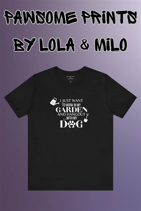 Black T Shirt For Dog Lovers Gardners Dog Tee Unisex Jersey Short