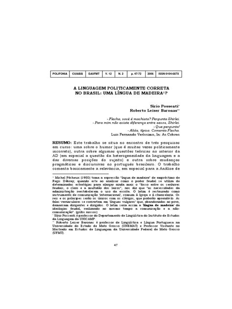 PDF A Linguagem Politicamente Correta No Brasil DOKUMEN TIPS