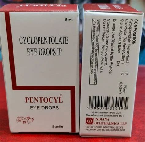 Pentocyl Cyclopentolate Hcl 1 5 Ml At ₹ 100 Piece In Ahmedabad Id