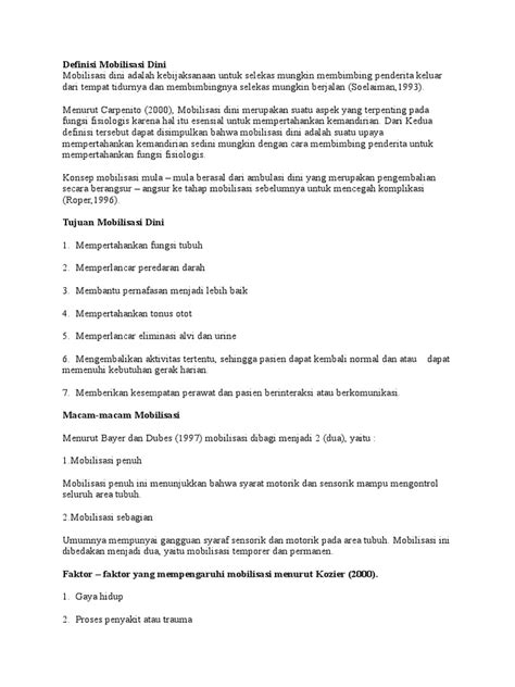 Askep Apendictomy And Mobilisasi Dini Pdf