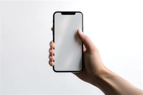 Premium Ai Image Iphone With Blank Screen On White Background