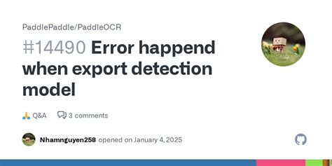 Error Happend When Export Detection Model · Paddlepaddle Paddleocr · Discussion 14490 · Github