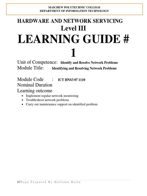 implementing regular network monitoring and troubleshooting a learning guide on identifying and