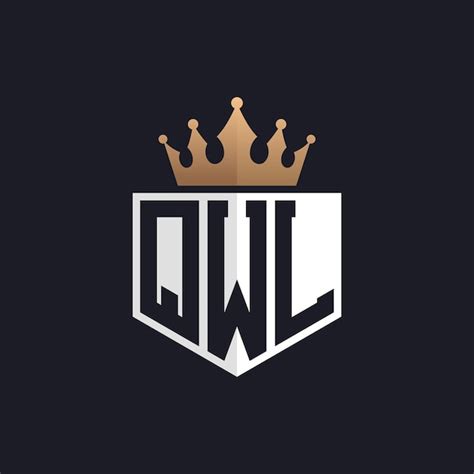 Premium Vector Luxury Qwl Logo With Crown Elegant Initials Qwl Letter Logo For Exclusive