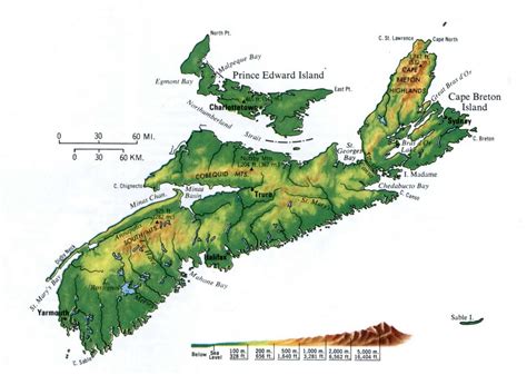 Nova Scotia Topographic Map Free Printable Topographic Map Nova Scotia Canada