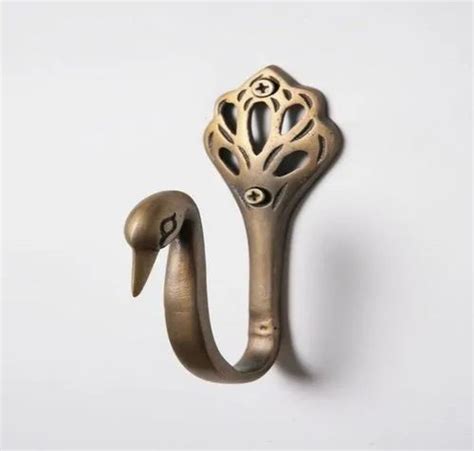 Vintage Art Golden Wall Mounted Brass Utility Hook Size 6 Inch At