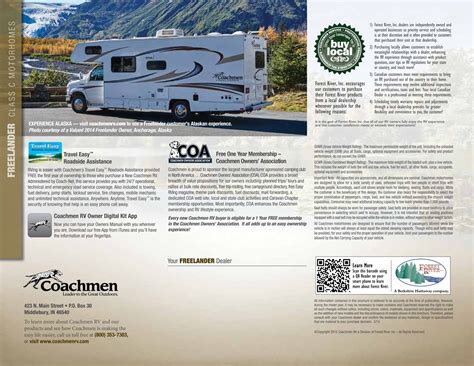 2016 Coachmen Freelander Brochure Download Rv Brochures